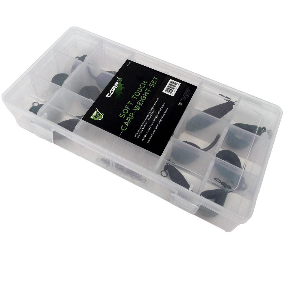 New CARP ON Soft Touch Boxed Carp Weight Set with Bolt Rigs & Swivels ...
